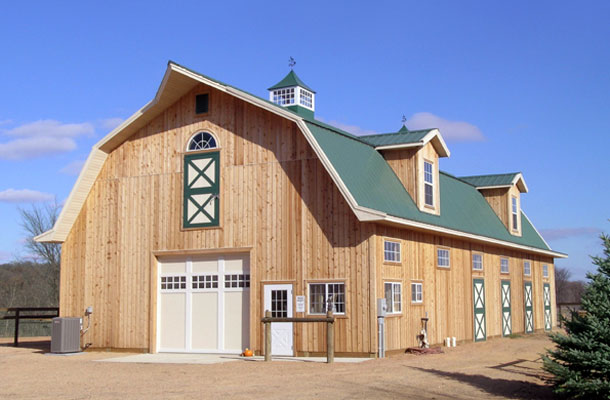 Equestrian Stables with Classic Gambrel Roof